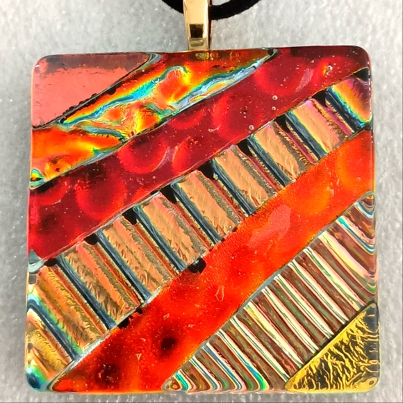 Miller | Jewelry | Hand Made Art J Miller Signed Abstract Dichroic ...